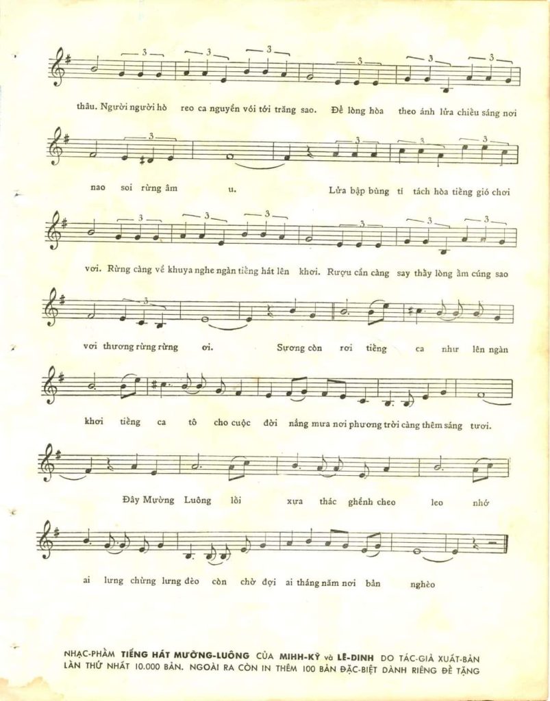 Tiếng hát Mường Luông - SHEET NHẠC HAY